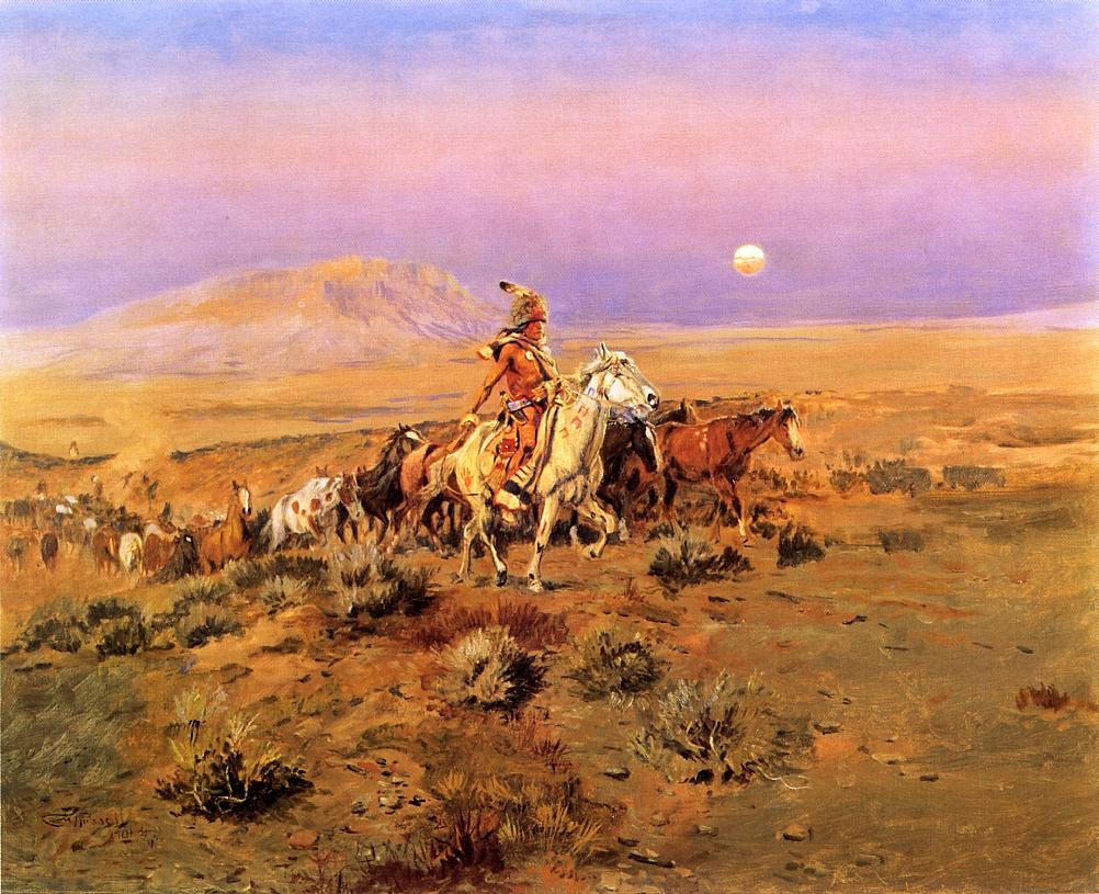 The Horse Thieves 1901 Painting | Charles Marion Russell Oil Paintings