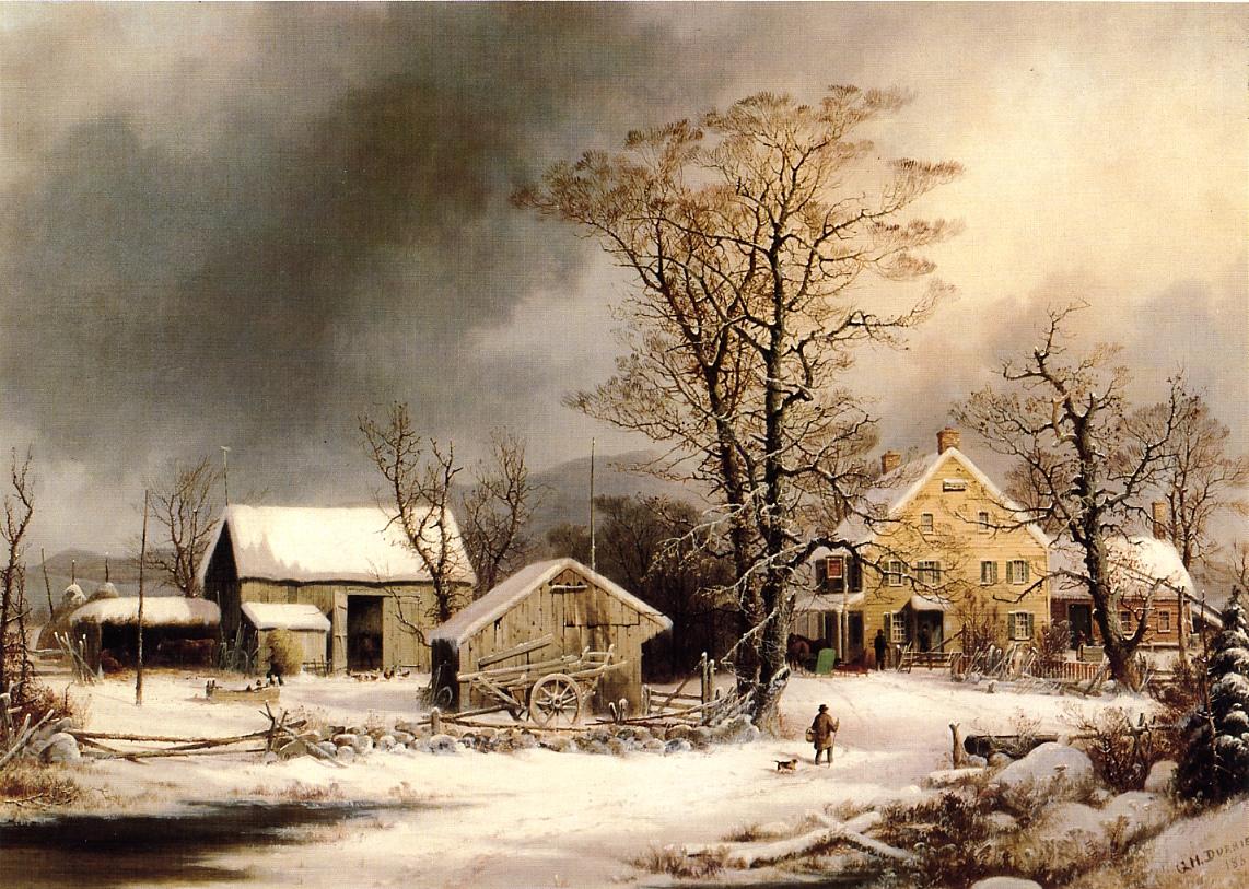 Winter in the Country A Cold Morning 1861 Painting | George Henry ...