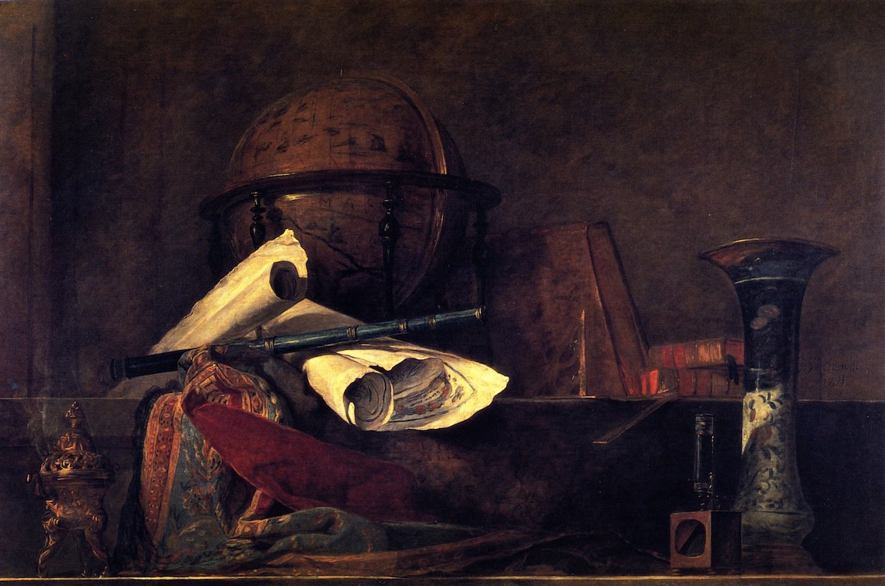 The Attributes of Science Painting | Jean Baptiste Simeon Chardin Oil ...
