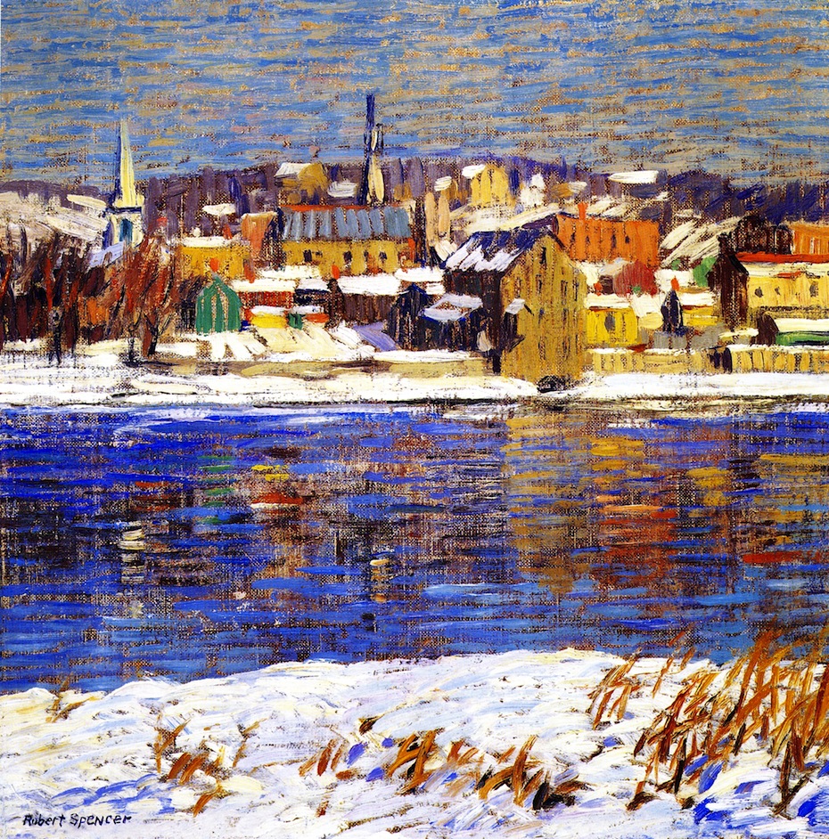 Across the Deleware Painting | Robert Spencer Oil Paintings