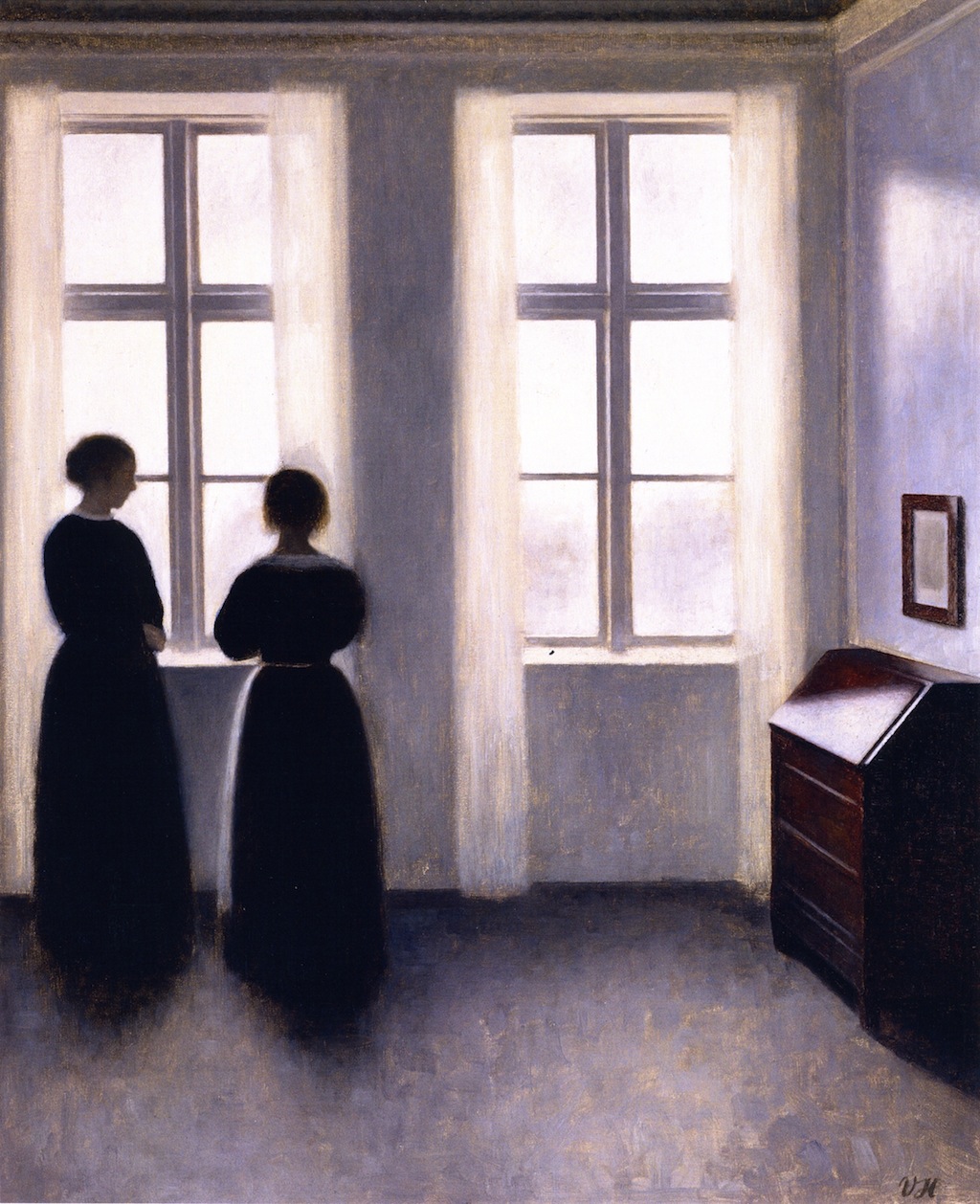 Figures by the Window Painting | Vilhelm Hammershoi Oil Paintings