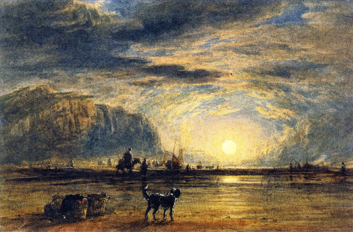 Beach Scene Sunrise Painting | David Cox Oil Paintings