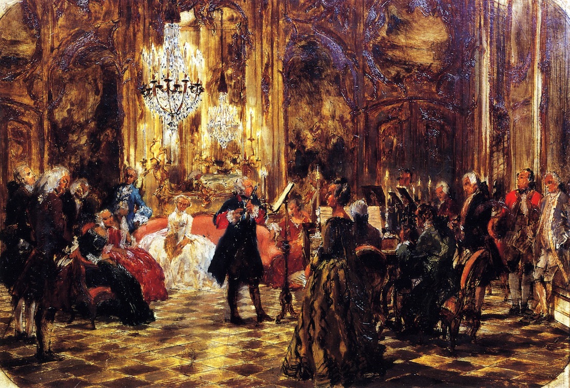 The Flute Concert at Sanssouci Painting | Adolph von Menzel Oil Paintings