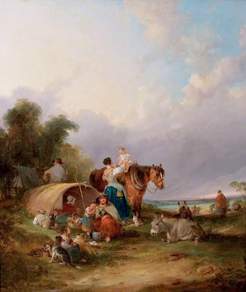 A Gypsy Encampment Painting | William Shayer Snr Oil Paintings